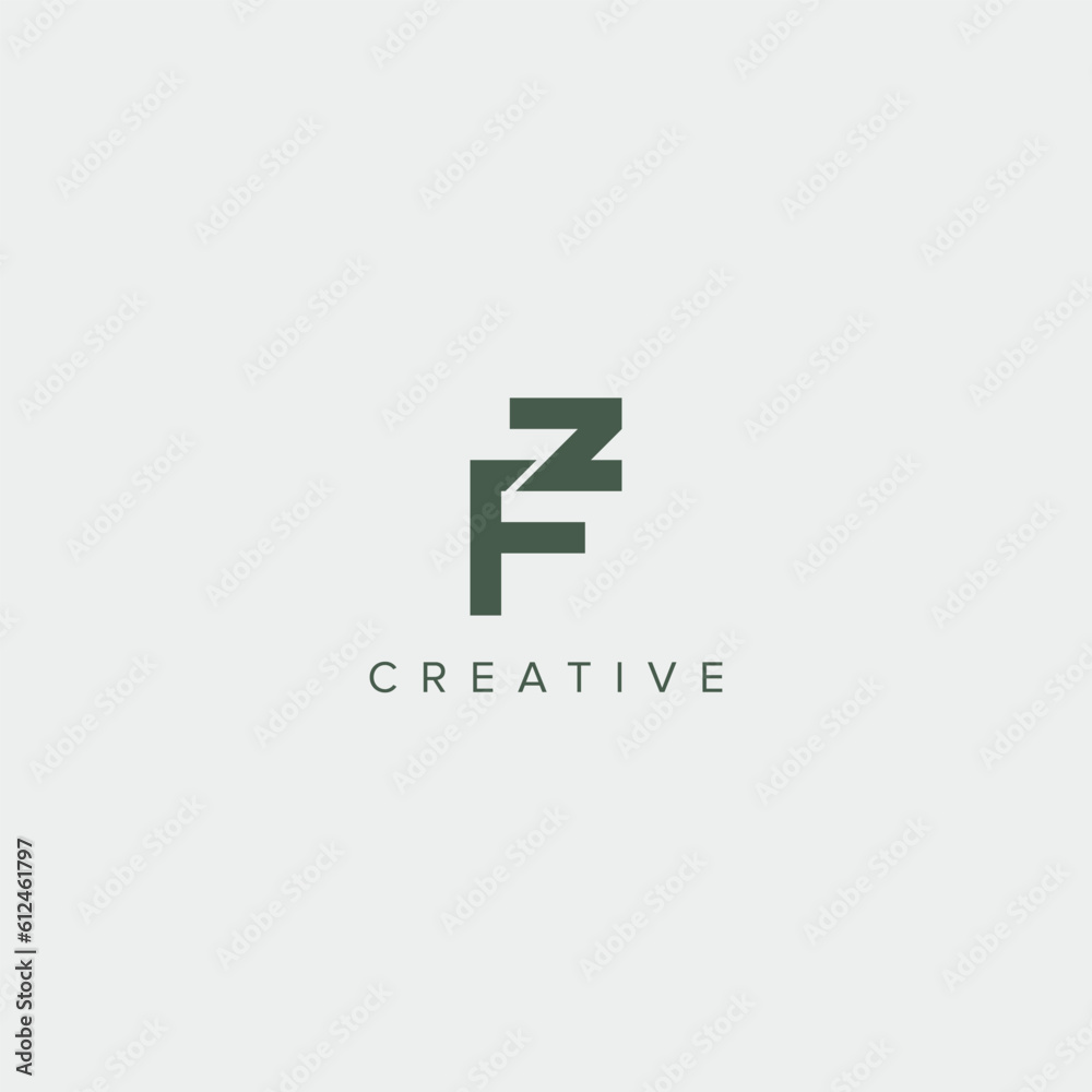Modern alphabet letter FZ ZF unique logo vector template illustration ...