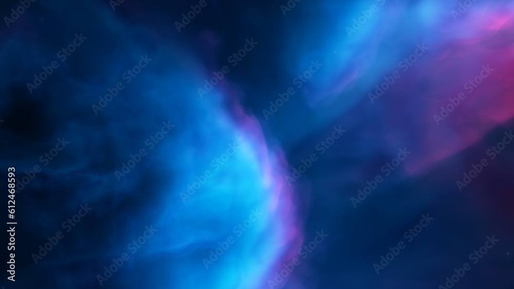 nebula gas cloud in deep outer space, science fiction illustration ...