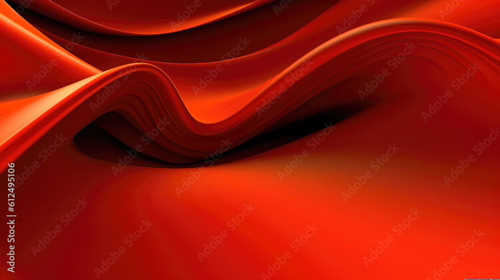 elegant red waves in a simple modern wallpaper, ai generated image ...