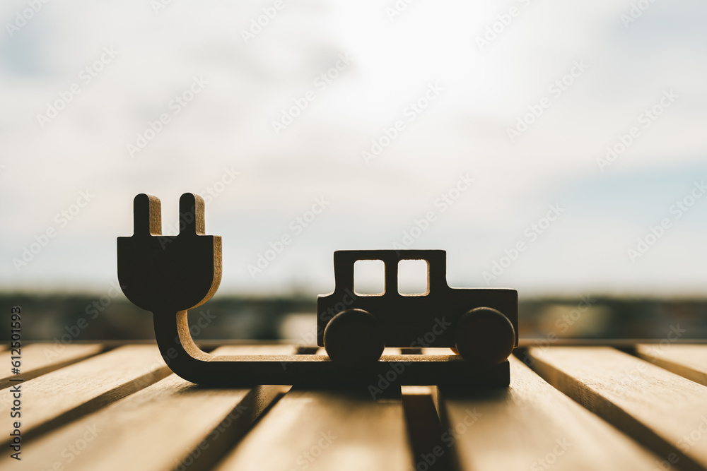 Wooden car with wires and lithium battery, Technology battery high ...