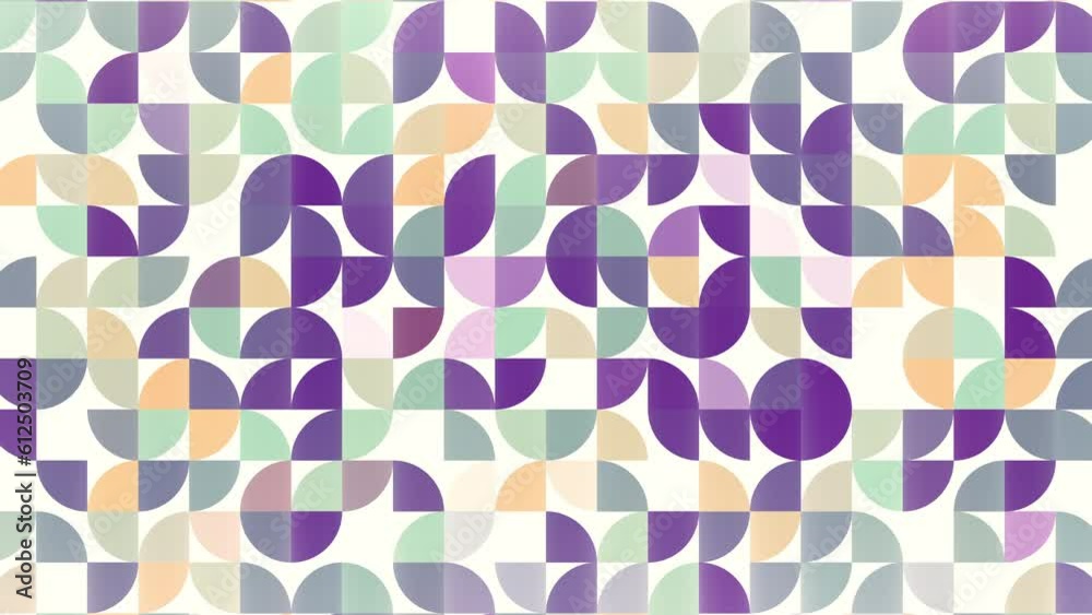 2D simple animation of quarter circle pattern with opacity effects on ...