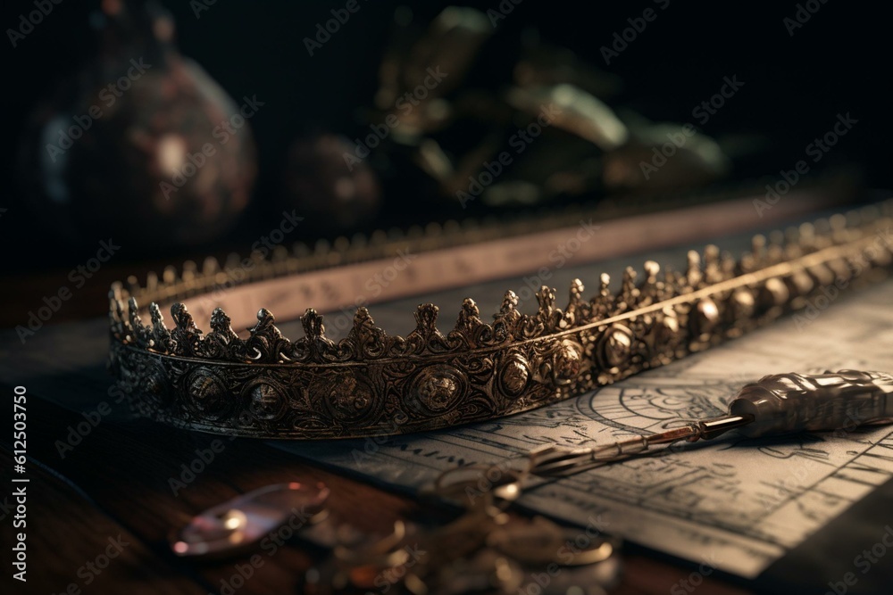 Ruler and heir apparent depicted together. Generative AI ilustração do ...