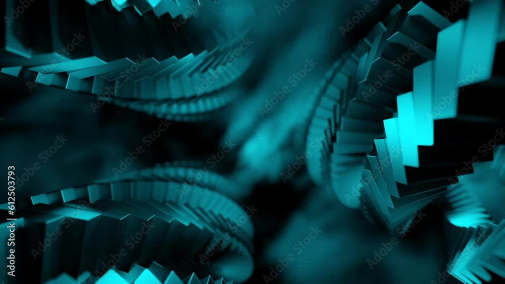 Spiral pillars with rotating background. Design. Dizzying animation ...