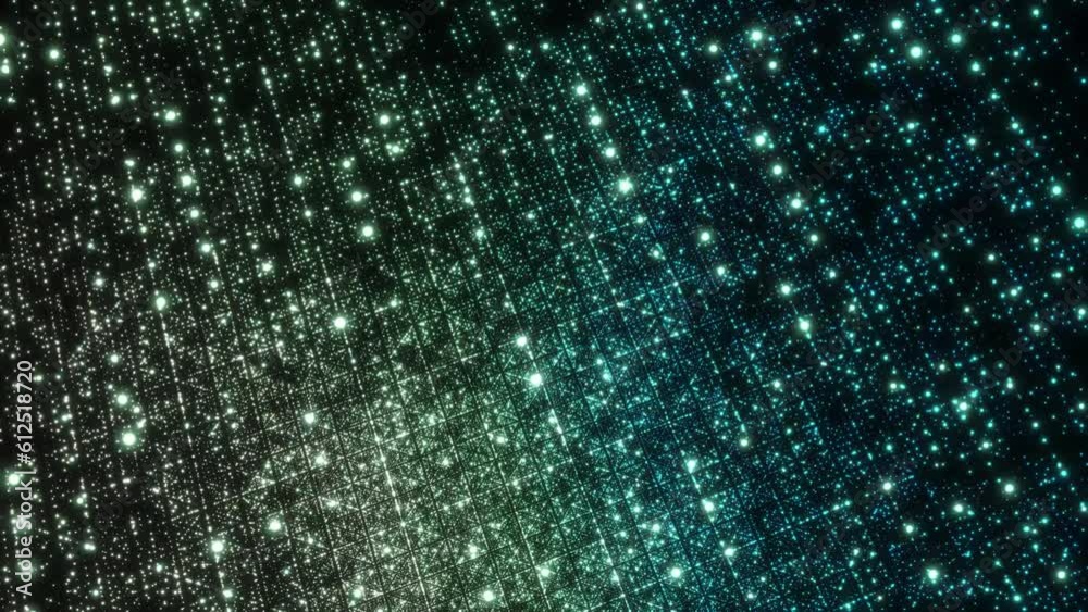 Flying Through Computer Digital Data, Animation Of Cyber Data ...