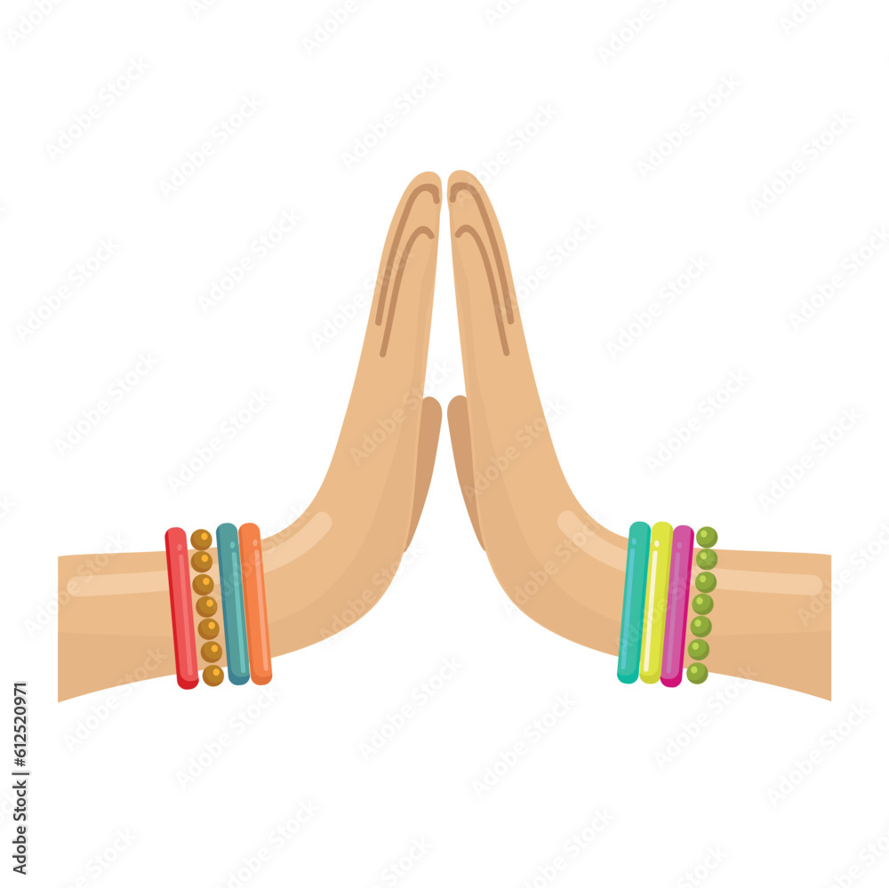 Namaste icon clipart avatar logotype isolated vector illustration Stock ...
