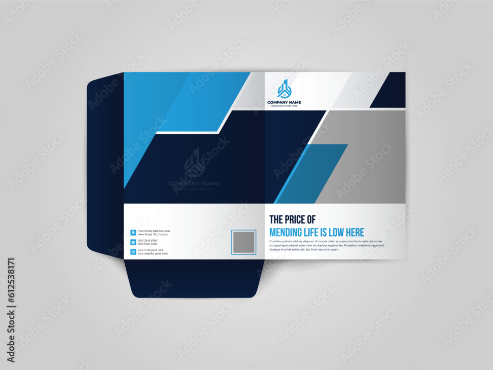 Mortgage folder template design, Folder design, cover for catalog ...