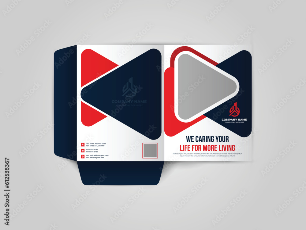 Mortgage folder template design, Folder design, cover for catalog ...