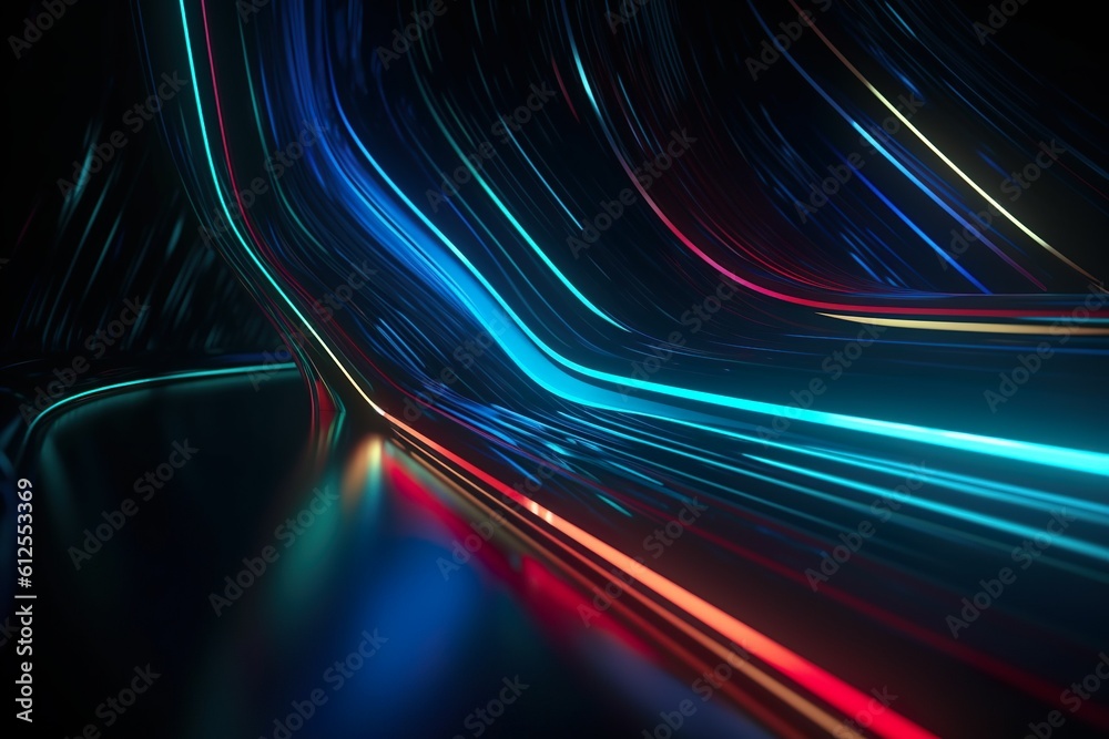 Car motion trails. Speed light streaks background with blurred fast ...