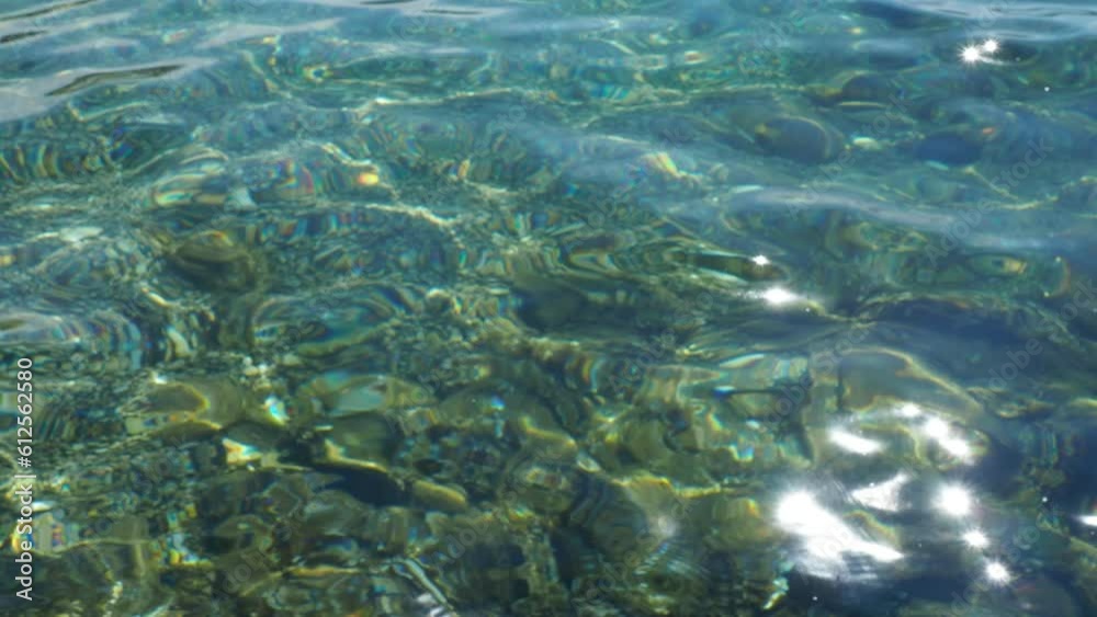 Green azure turquoise blue transparent sea texture. Water surface and ...