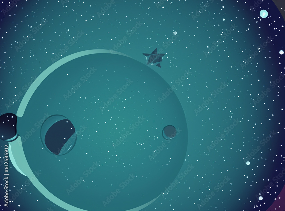 abstract outer space wallpaper, cosmos or space background in cartoon ...