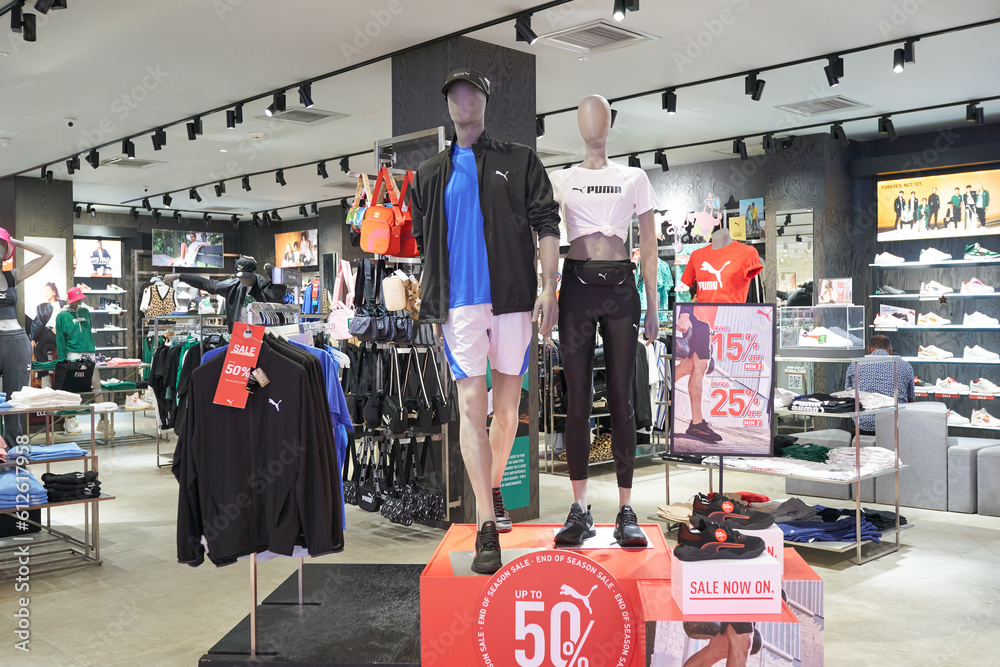 KUALA LUMPUR, MALAYSIA - CIRCA MAY, 2023: dressed mannequins on display ...