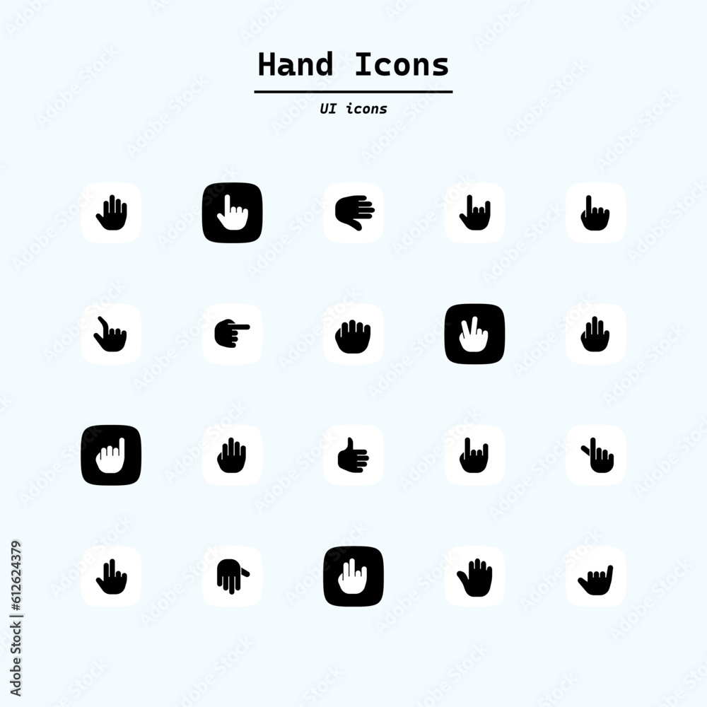 Hand cursor icon vector for web and mobile app. cursor sign and symbol ...
