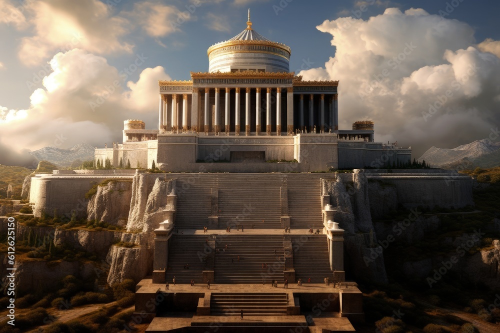 Conceptual representation of Solomon's Temple from biblical stories ...