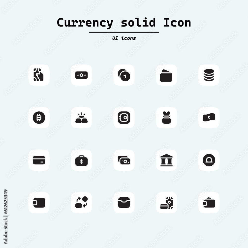 Simple Set of Currency Vector Icons. Contains such Icons as Wallet, ATM ...