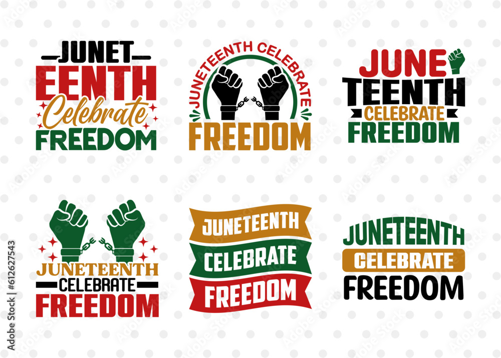 Juneteenth Celebrate Freedom SVG Bundle, Celebrate Juneteenth Svg, June 19th Svg, Celebrate ...