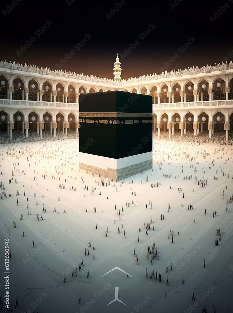Kaaba Photo Illustration Islamic Background for eid Al adha Stock ...