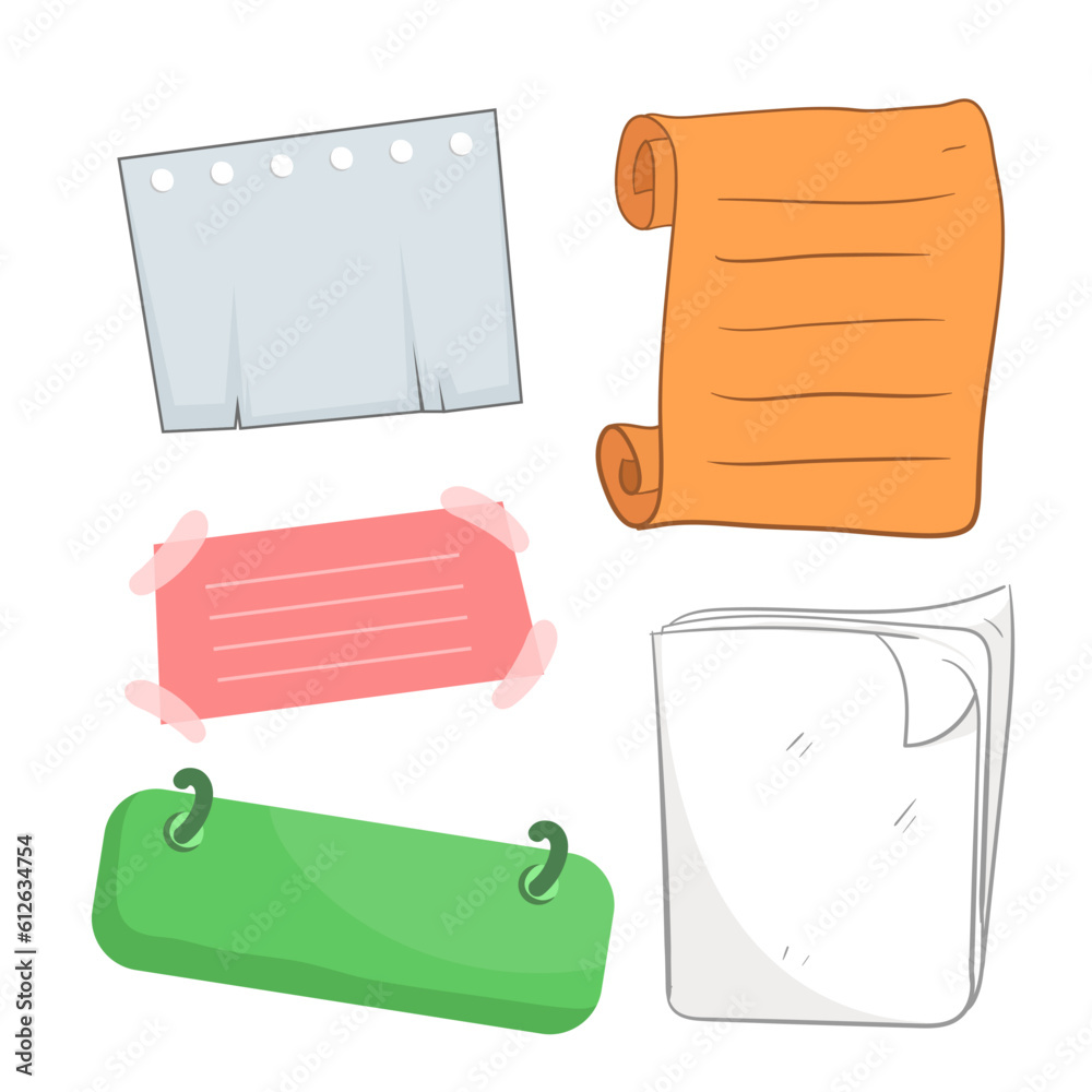 paper design icon set. paper note design icon for writing. paper text ...