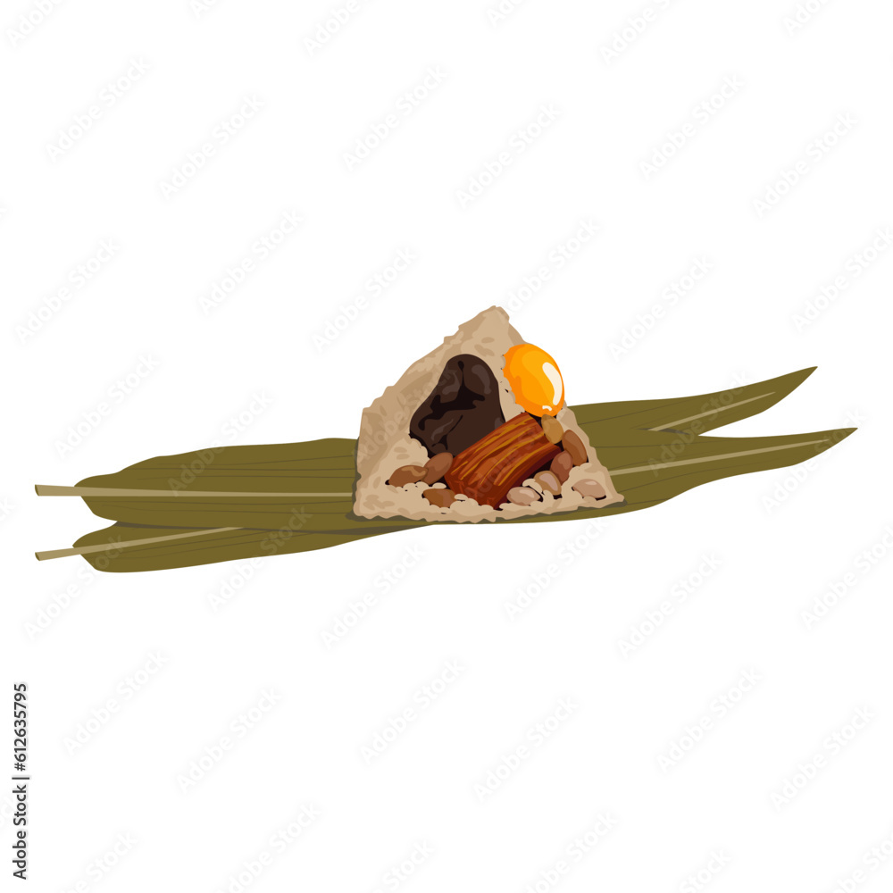 zongzi, dragon boat festival food.Chinese food culture, sticky rice ...