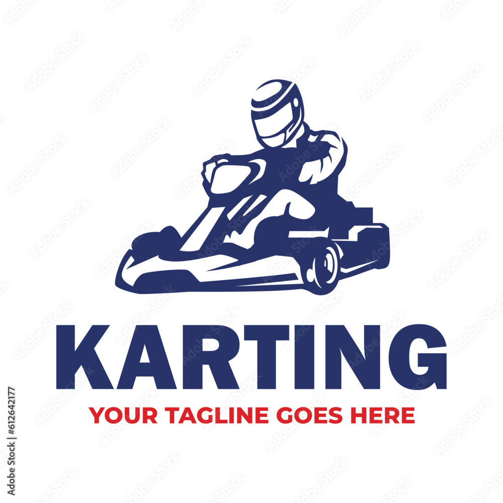 Go-kart logo template. Karting logo vector illustration. Stock Vector ...
