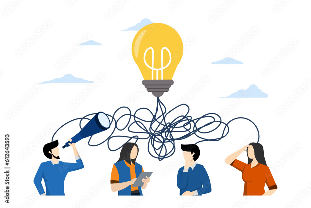 tangled tangle, brainstorming, beginning and end of thought, abstract ...