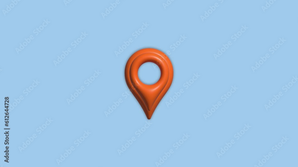 Location Pin. The orange pin and wiggle alert. to pinpoint a location ...