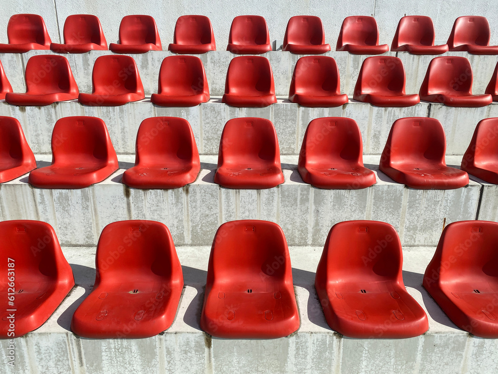 chairs in a stadium Stock Photo | Adobe Stock