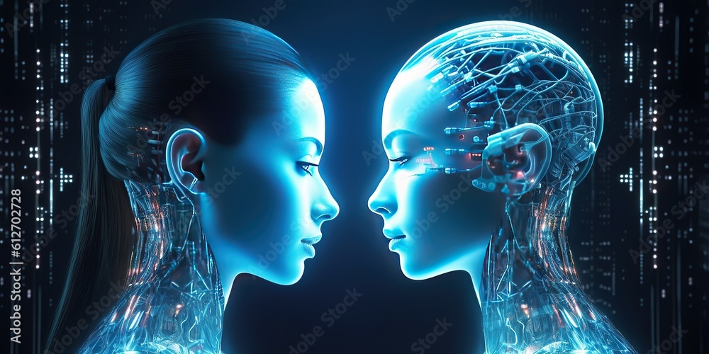 ภาพประกอบสต็อก Machine learning reaction and ai artificial intelligence ...