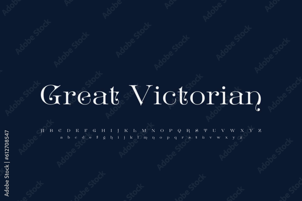 Great Victorian Font is a modern vintage display serif font with extra ...