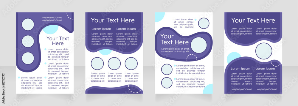 Promotional strategy blank brochure layout design. Business ...