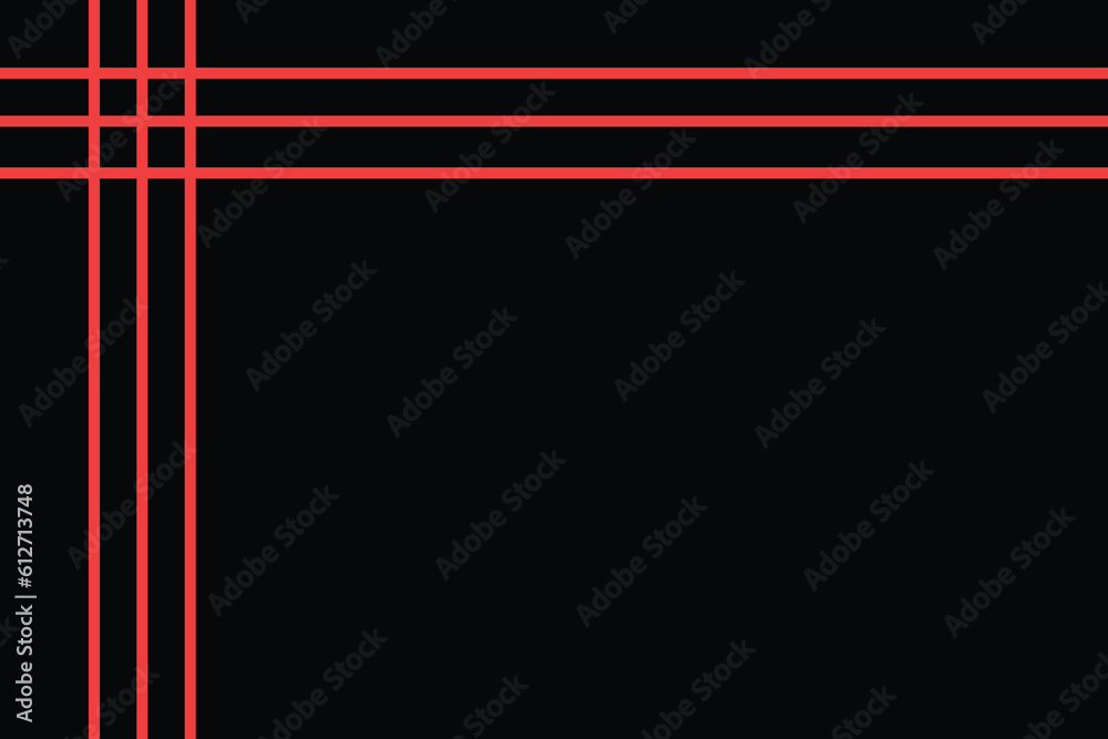The connecting red three lines on the black background Stock Vector ...