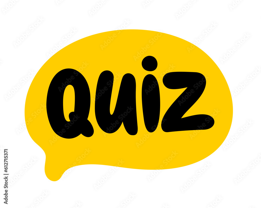 QUIZ GAME ICON. Quiz speech bubble Vector illustration. Question ...