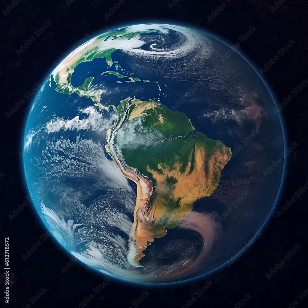 Realistic view of Earth on isolated background vector illustration ...