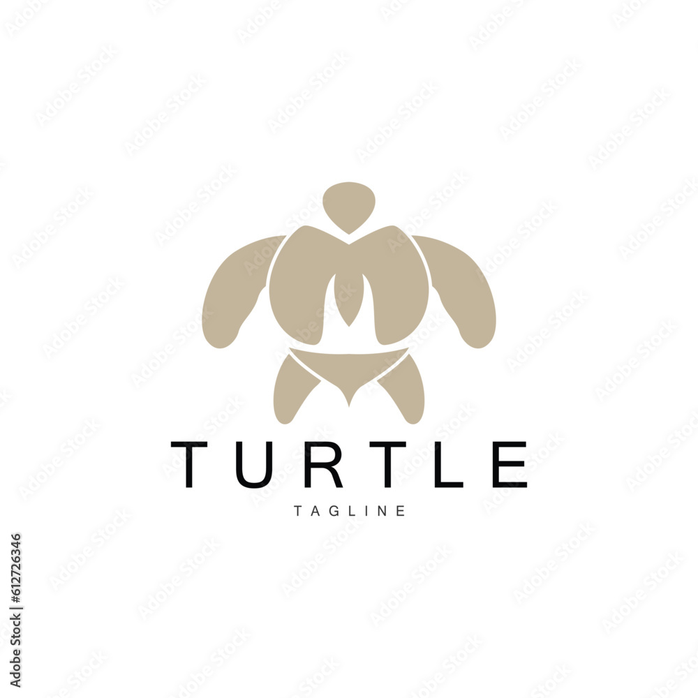 Sea Turtle Logo Design Protected Amphibian Marine Animal Icon ...