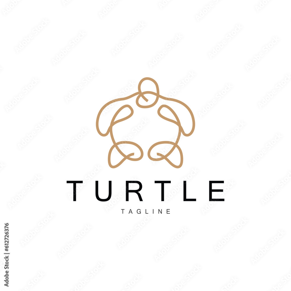 Sea Turtle Logo Design Protected Amphibian Marine Animal Icon ...
