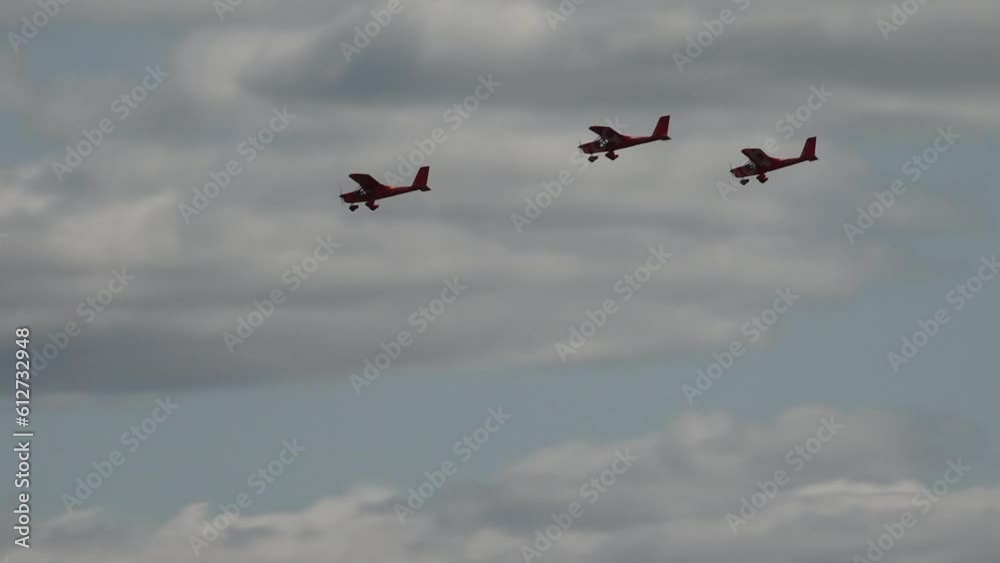 Private plane crash. A small plane during an aerobatic simulation ...