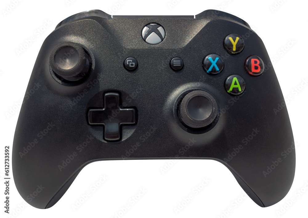 video game controller, Microsoft Xbox Wireless Gamepad, isolated on ...