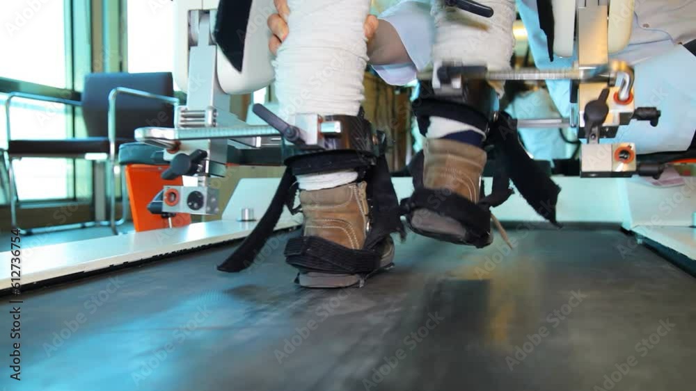 Medical robot. Hocoma medical walking robot. The medical walking robot ...