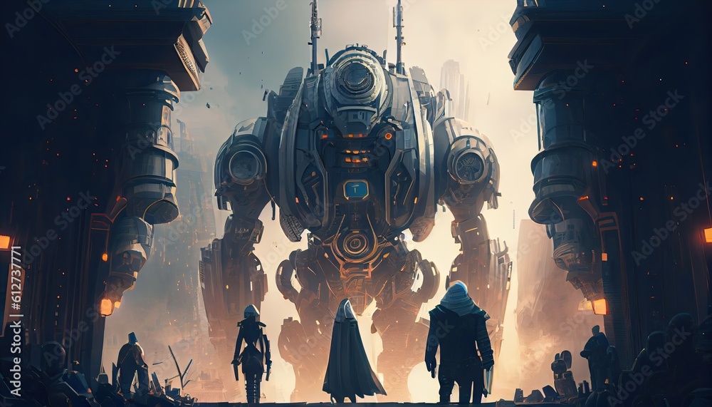 astronaut figure, space scifi in anime style Stock Photo | Adobe Stock