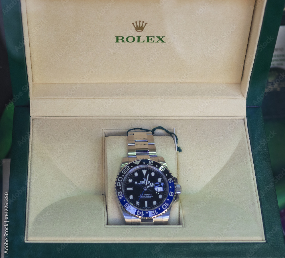 Rolex GMT Master II with blue and black bezel.Milan - Italy,06 June ...