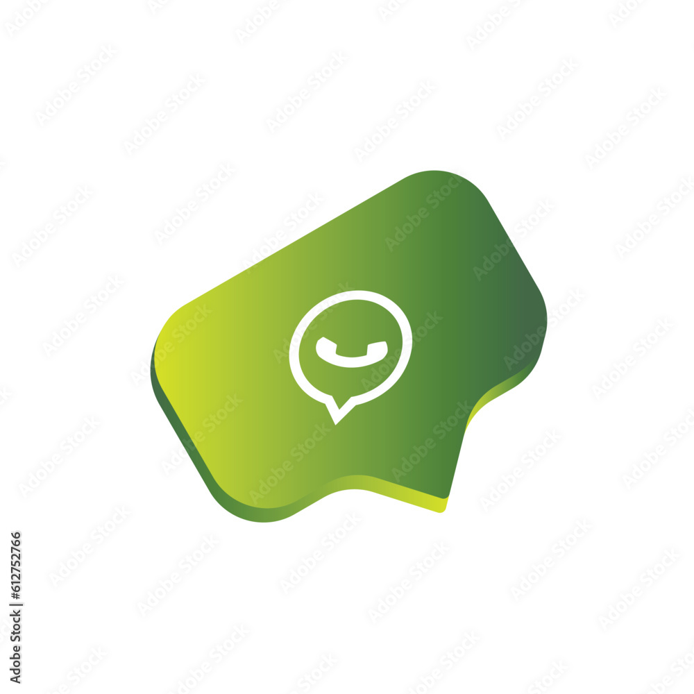 Whatsapp icon button Stock Vector | Adobe Stock