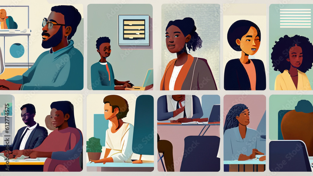 Diverse Workplace: authentic and inclusive workplace image that ...