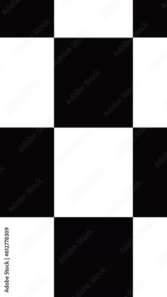 Black and white checkerboard, chess board background animation in ...