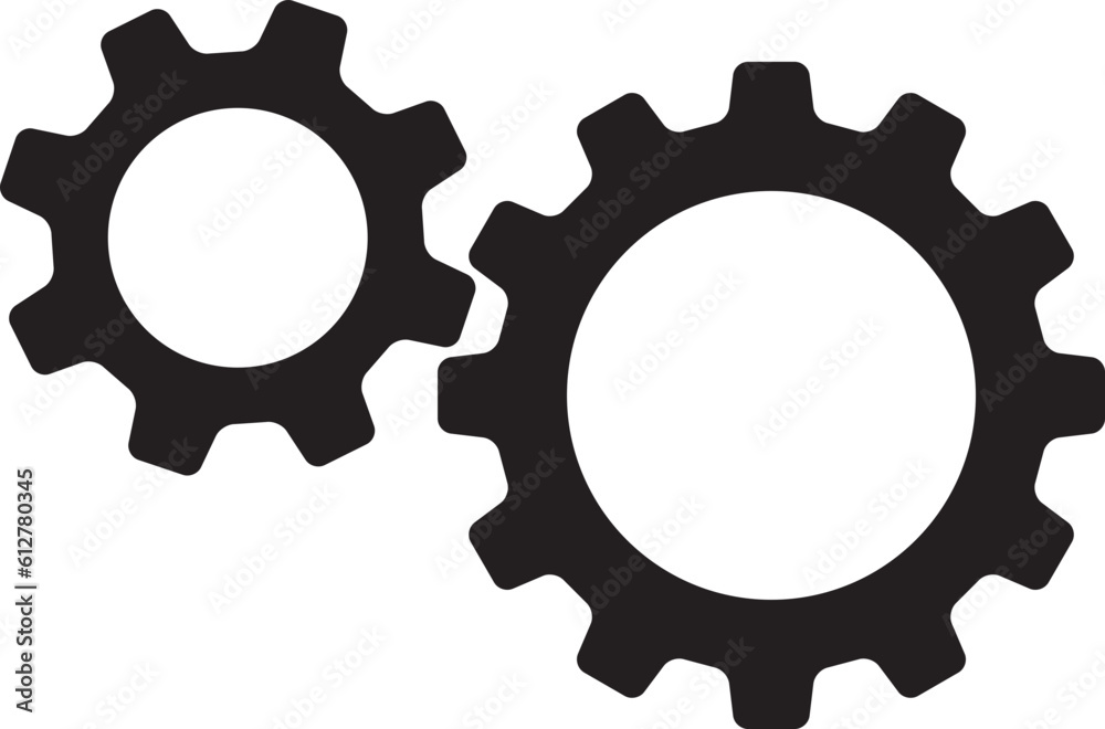 Setting icon vector with work cog gear element. Cogweel mechanism ...