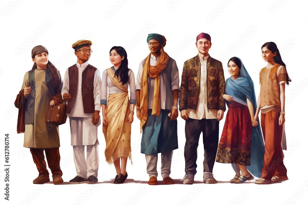 picture of friends with different cultural backgrounds, wearing ...
