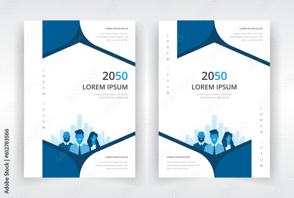 Modern and professional a4 size portrait poster design template set ...