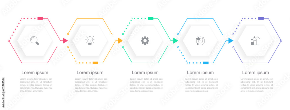 Improving performance infographic chart design template. Editable ...