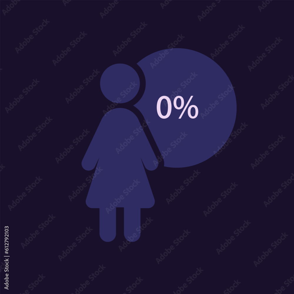 Female silhouette infographic chart design template for dark theme ...