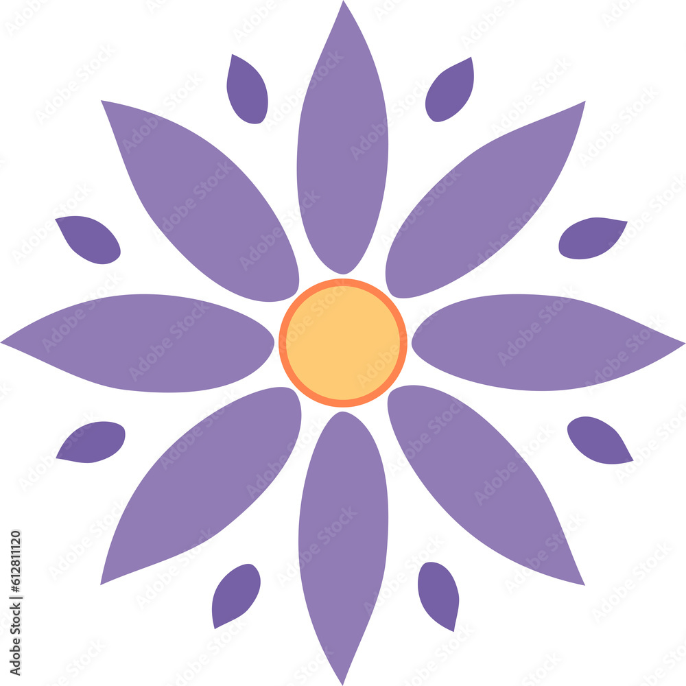 Flower icon on transparent background, PNG illustration Stock ...
