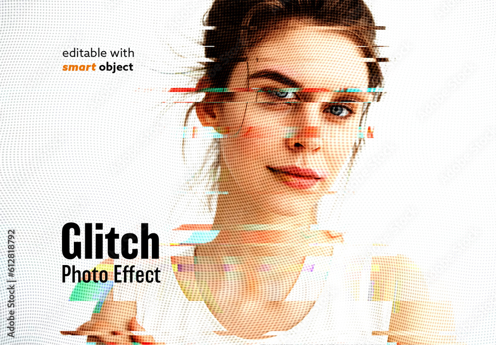 Glitch Photo Effect Stock Template | Adobe Stock