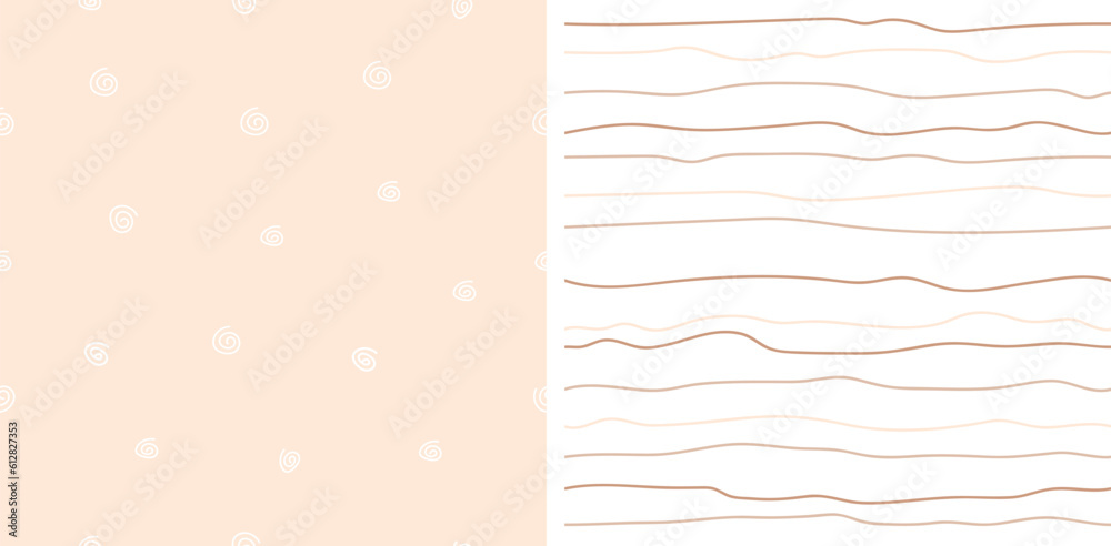 Colors abstract art set seamless pattern, lines. Vector illustration ...